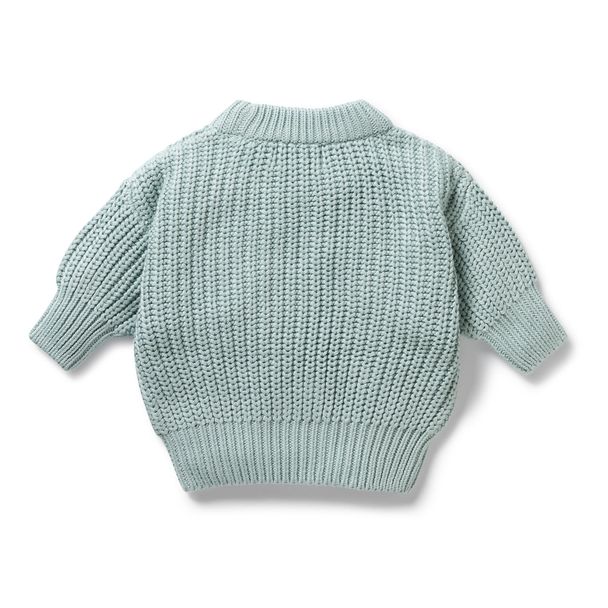 Organic Knitted Jumper - Duck egg – Pied Piper Schoolwear